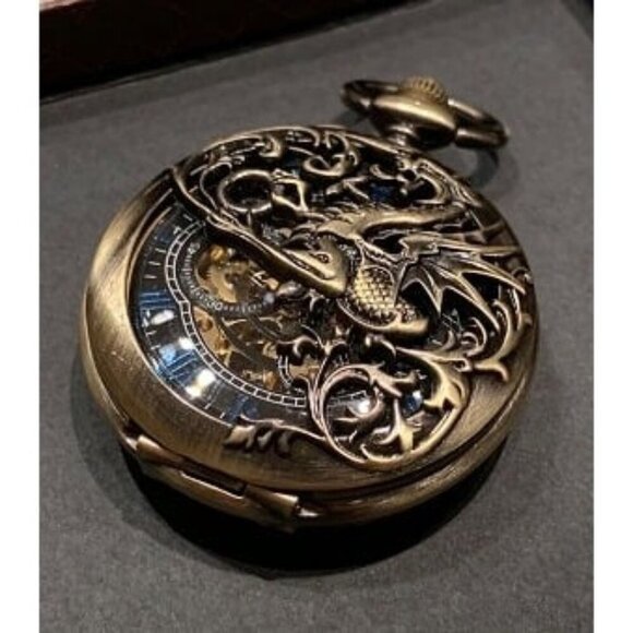 Accessories | New Mens Mechanical Pocket Watch Dream Dragon Skeleton ...